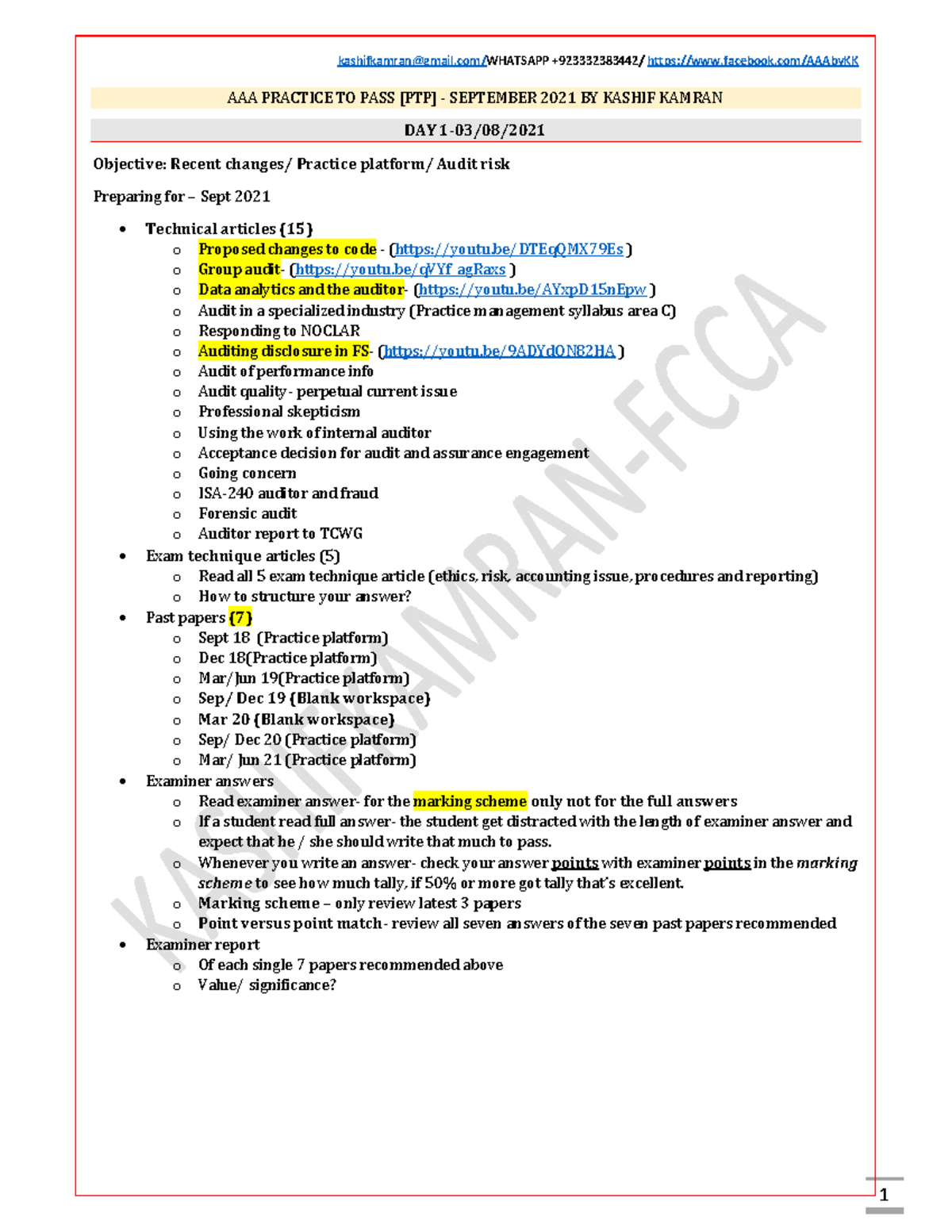 AAA Lecture Notes & Practice Material for Upcoming Exam [PTP] 2021 ...