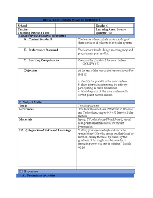 DLP Physical Educ - DETAILED LESSON PLAN IN PHYSICAL EDUCATION III ...