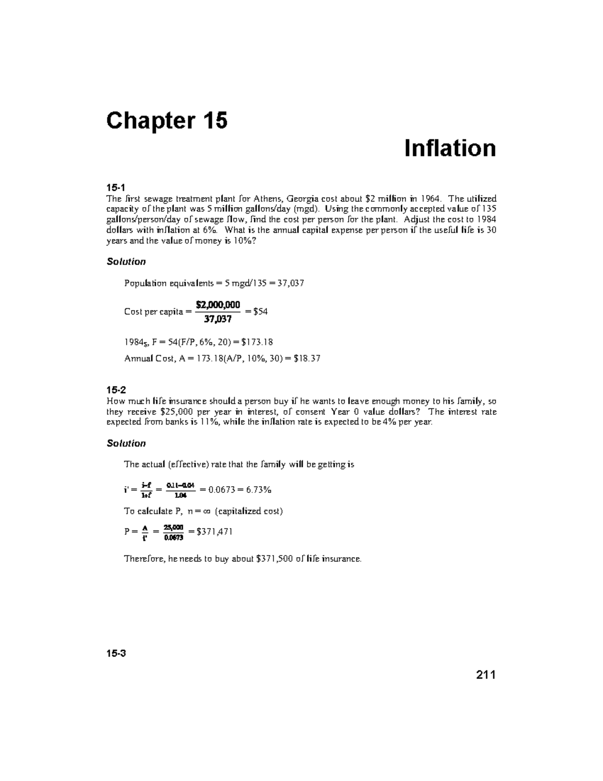 Chapter 15 Inflation: Solved Problems and Calculations - Studocu