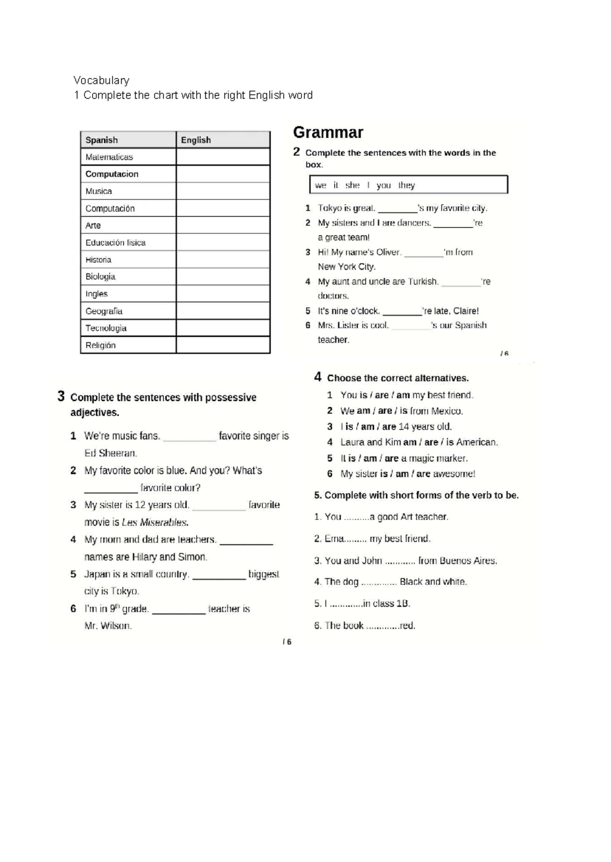 Test Unit 1 Link it1 - ejercicios de la unidad 1 - Inglés - Vocabulary ...