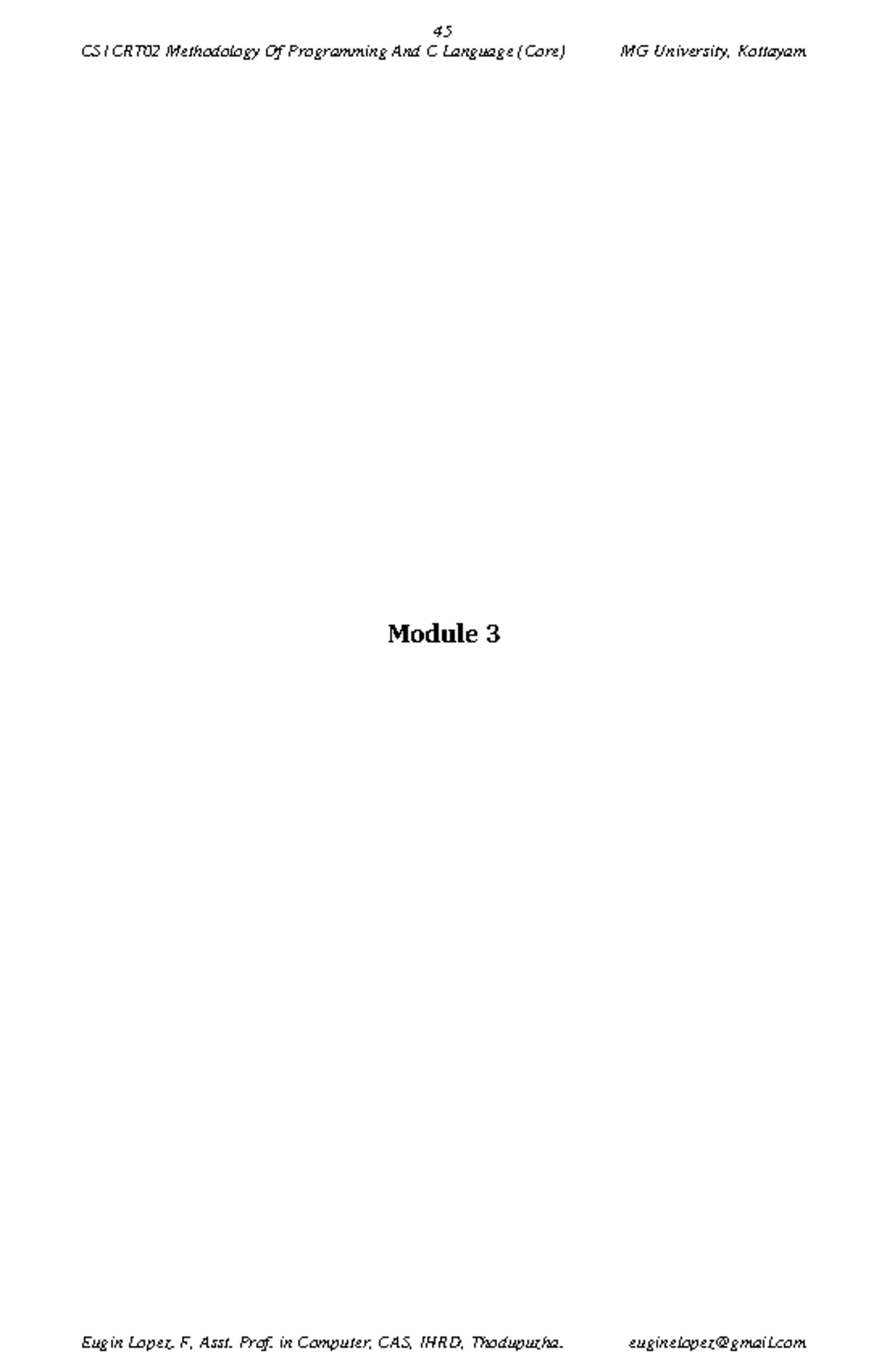 Module 3 Input And Output In C Formatted Functions Unformatted Functions Commonly