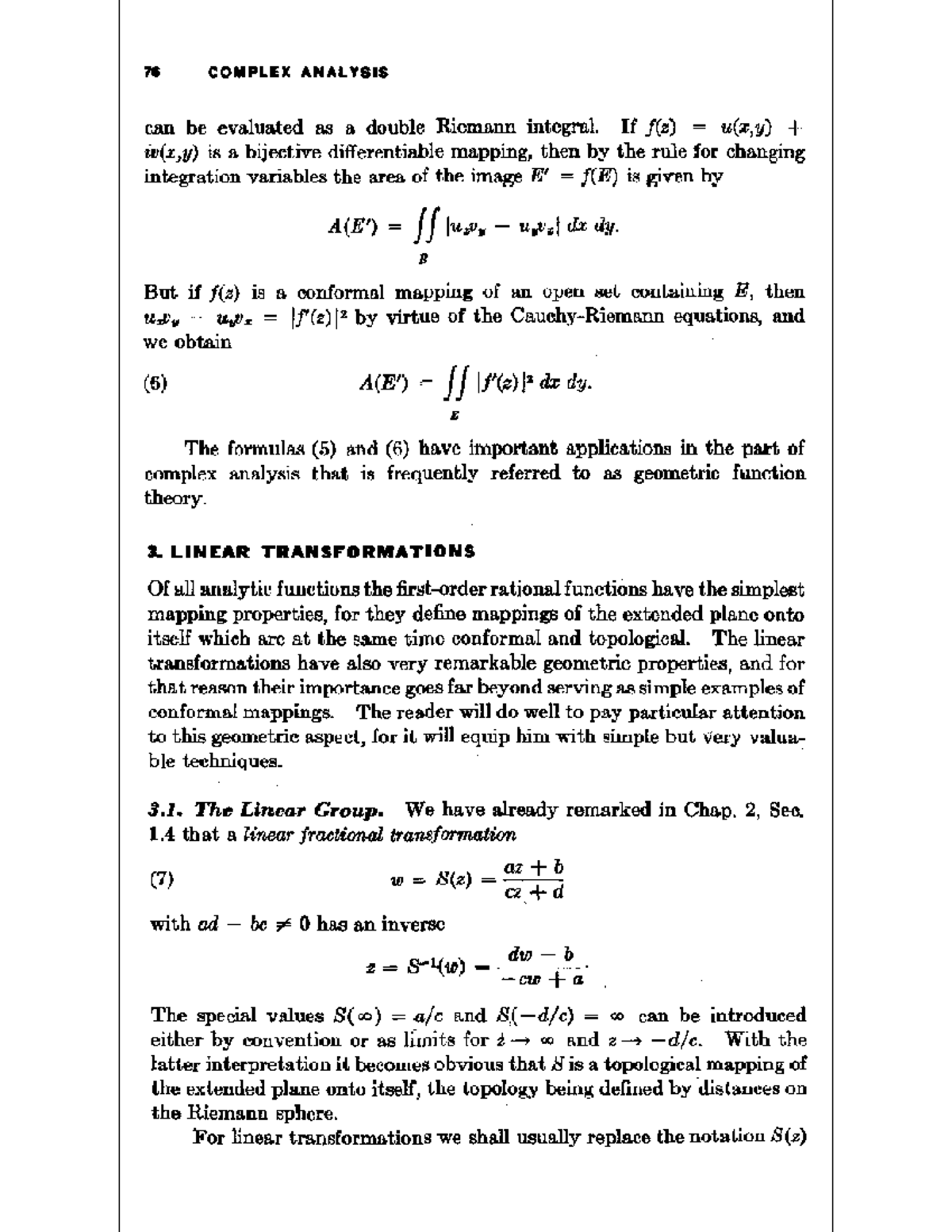 Complex Analysis: Linear Transformations and Conformal Mappings (MATH ...
