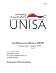 SJD1501 - Unisa - Social Dimension of Justice - Studocu