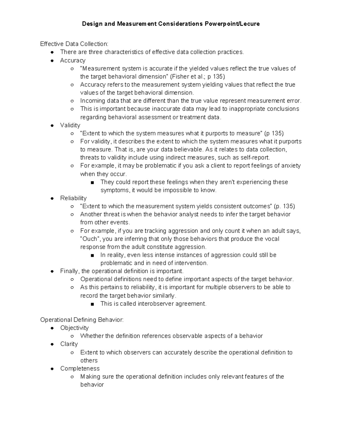 Behavioral Assessment: Operational Definitions & Data Collection ...