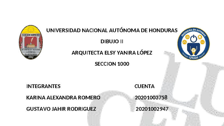 Dibujo II: Proyecto de Solución para Edificio F1 - UNAH - Studocu