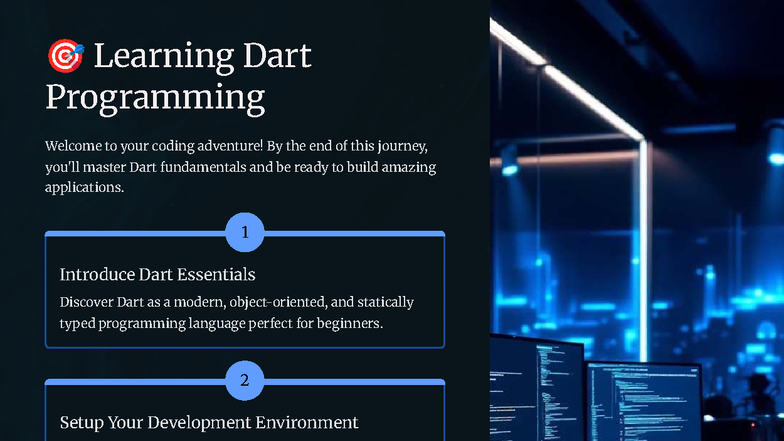 Learning Dart Programming: A Comprehensive Guide (CS101) - Studocu