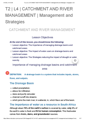 T2 L2 Fluvial Processes: Exploring River Capture in Geography 12E - Studocu
