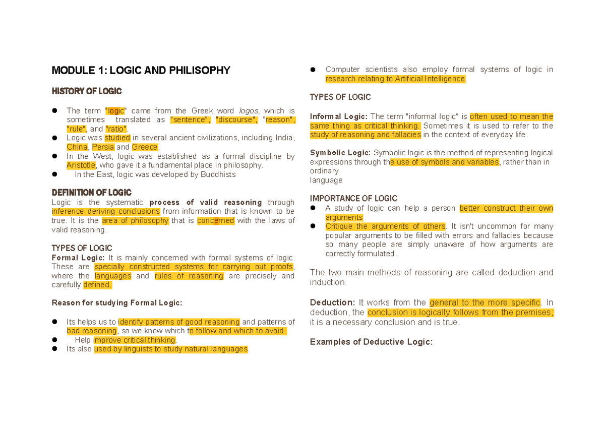 Bus Logic Review - Inductive and Deductive Reasoning Analysis - Studocu