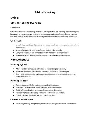 EH Notes: Essential Concepts and Key Insights - Studocu