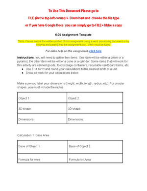 05 Template - GEOMETRY ASSIGNMENT BLANK - To Use This Document Please ...