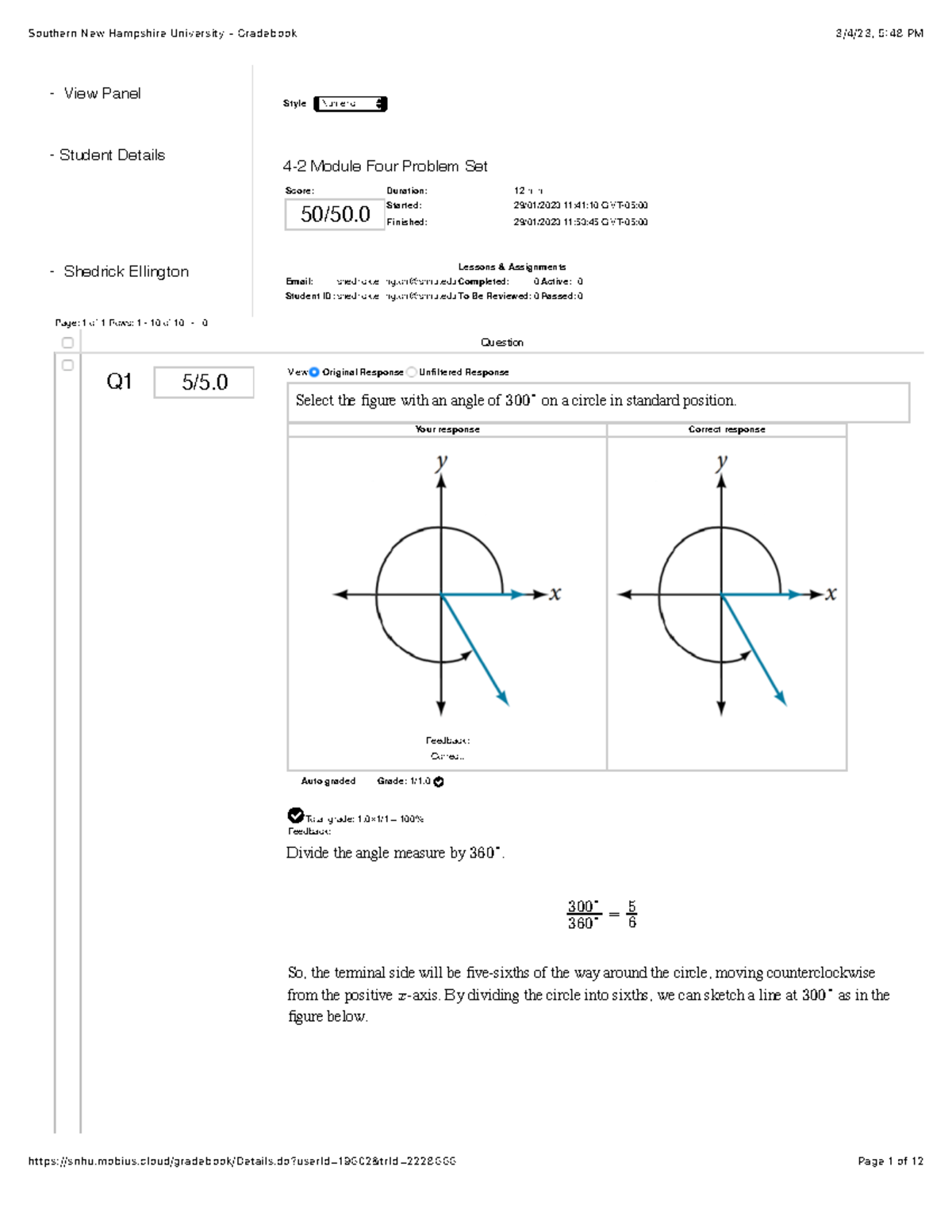 MAT 140 Module 5 Problem Set - Page: 1 of 1 Rows: 1 - 10 of 10 - 0 ...