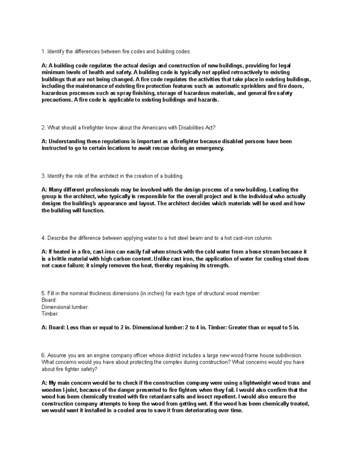 FIRE 4 Chapter 3 Key Questions & Answers for Exam Preparation - Studocu