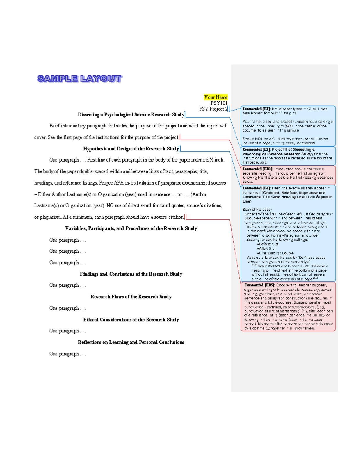 PSY Project 2: Analyzing the Structure of a Psychological Research ...