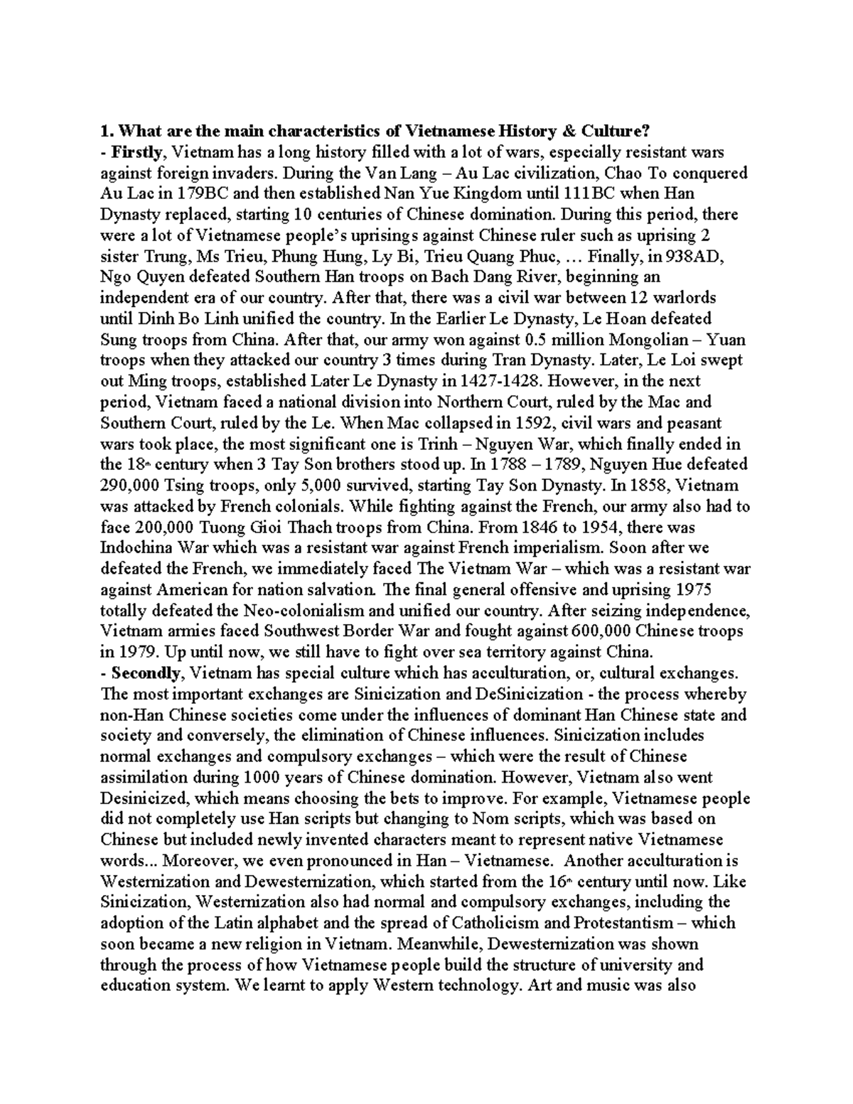 Vietnamese History Culture: Key Characteristics and Transformations ...