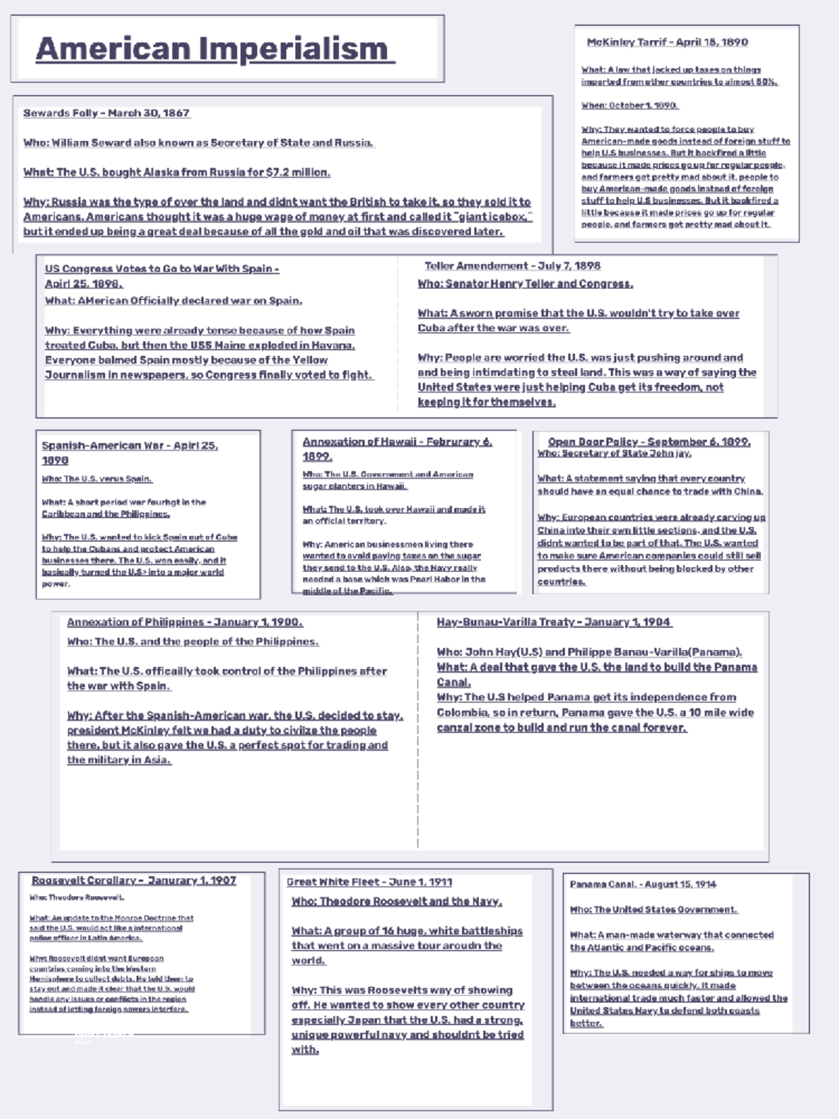 Annotated Notes on American Imperialism (HIST 101) - Studocu