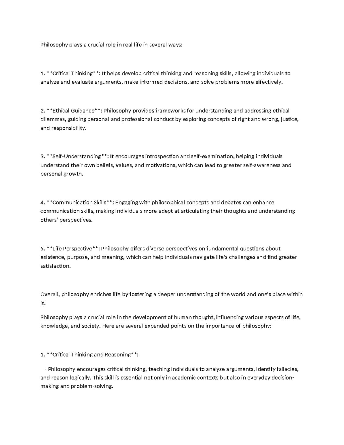 Philosophy's Vital Role in Critical Thinking and Ethics Exploration ...