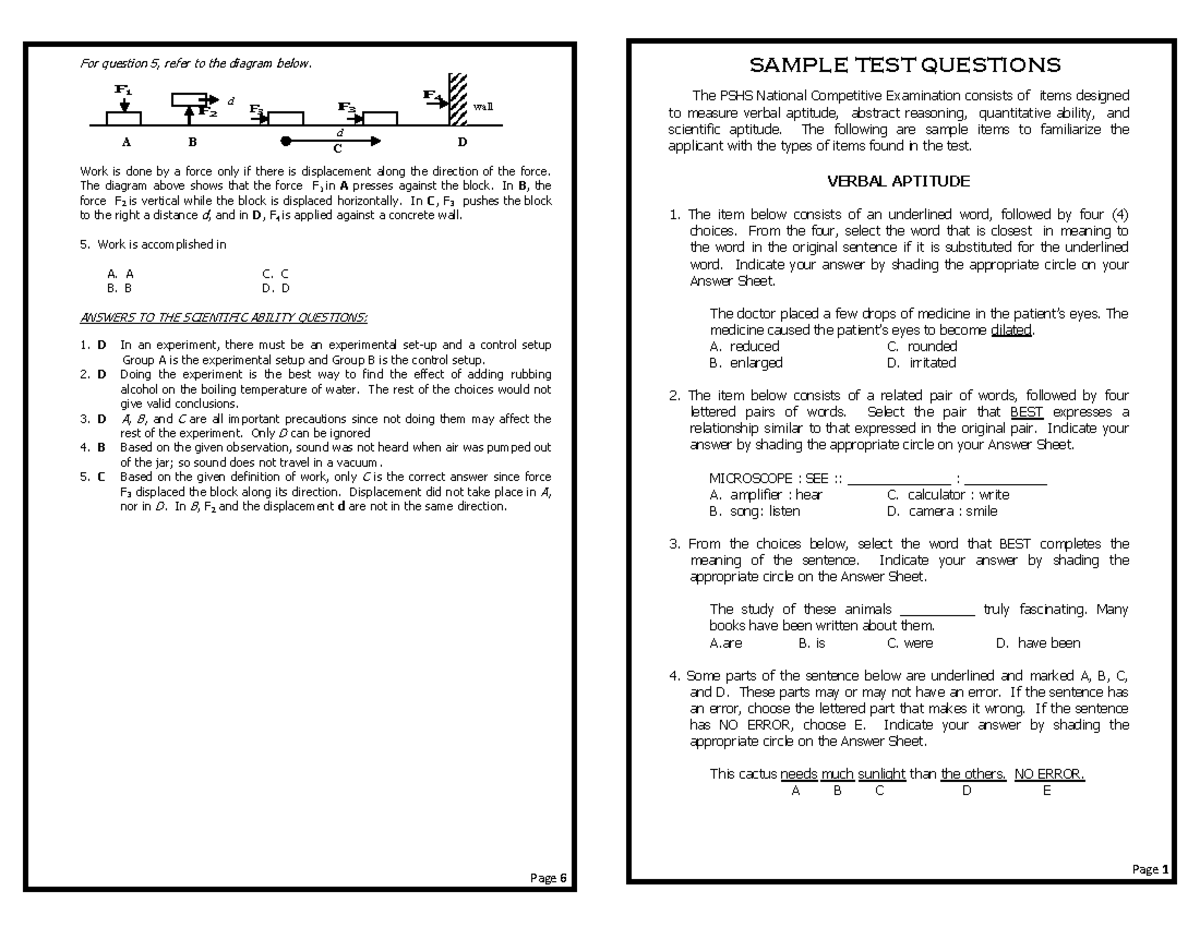 Abstract Reasoning - Entrance Exam Review for PSHS Exam - Studocu