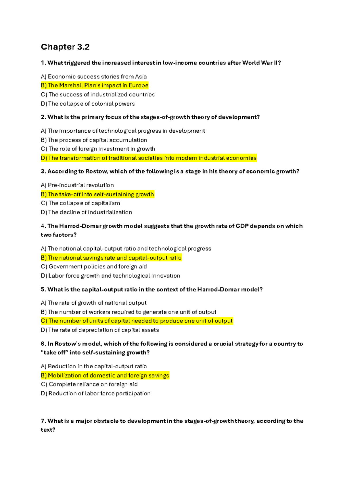 Econ 101: Economic growth test questions and answers - Studocu