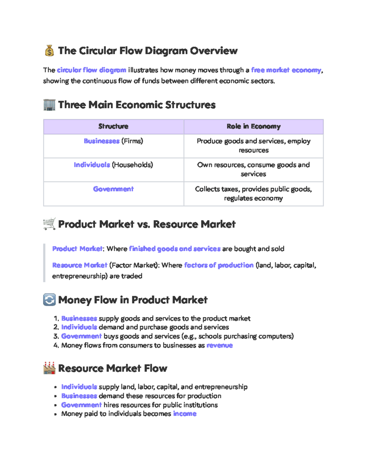 Circular Flow Diagram Overview - EEE - Studocu