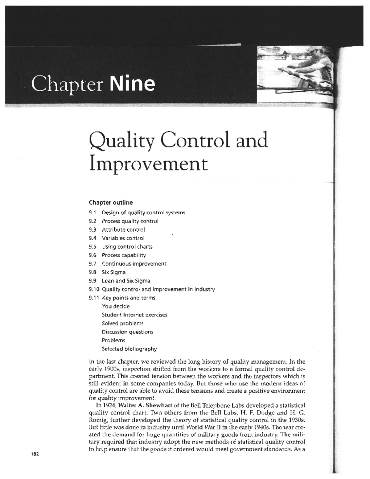 Chapter 9: Quality Control and Improvement (Quality Management) - Studocu