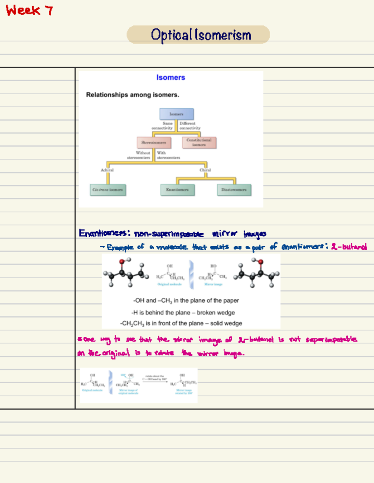 Chemistry 103 - CHEM 103 - Optical Isomerism Week 7 Enantiomers : non ...