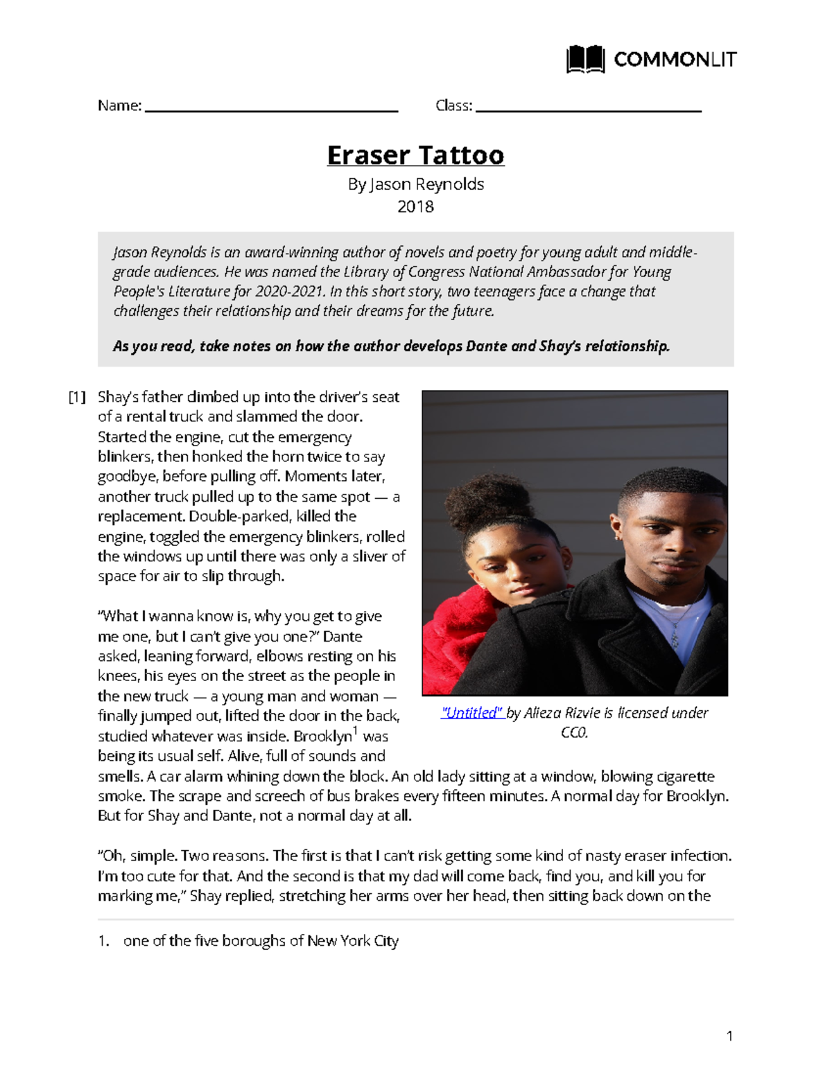 Eraser Tattoo Analysis - ENG 201 Final Exam Notes - Studocu