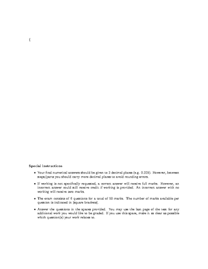 Midterm 1 Solution - STAT 230 Midterm 1 University of Waterloo Question 1 2 3 4 5 Total Points 5 ...