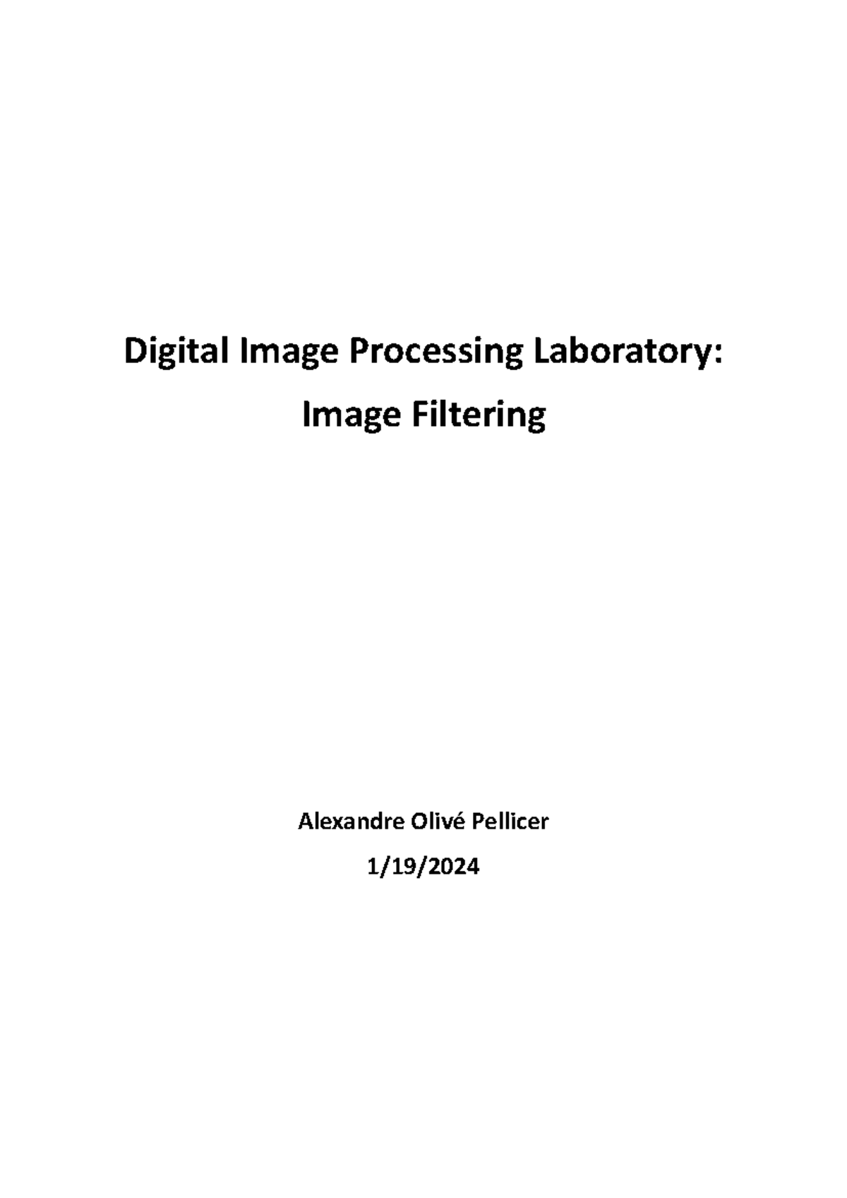 Digital Image Processing Lab1: Filtering Techniques and Implementation - Studocu