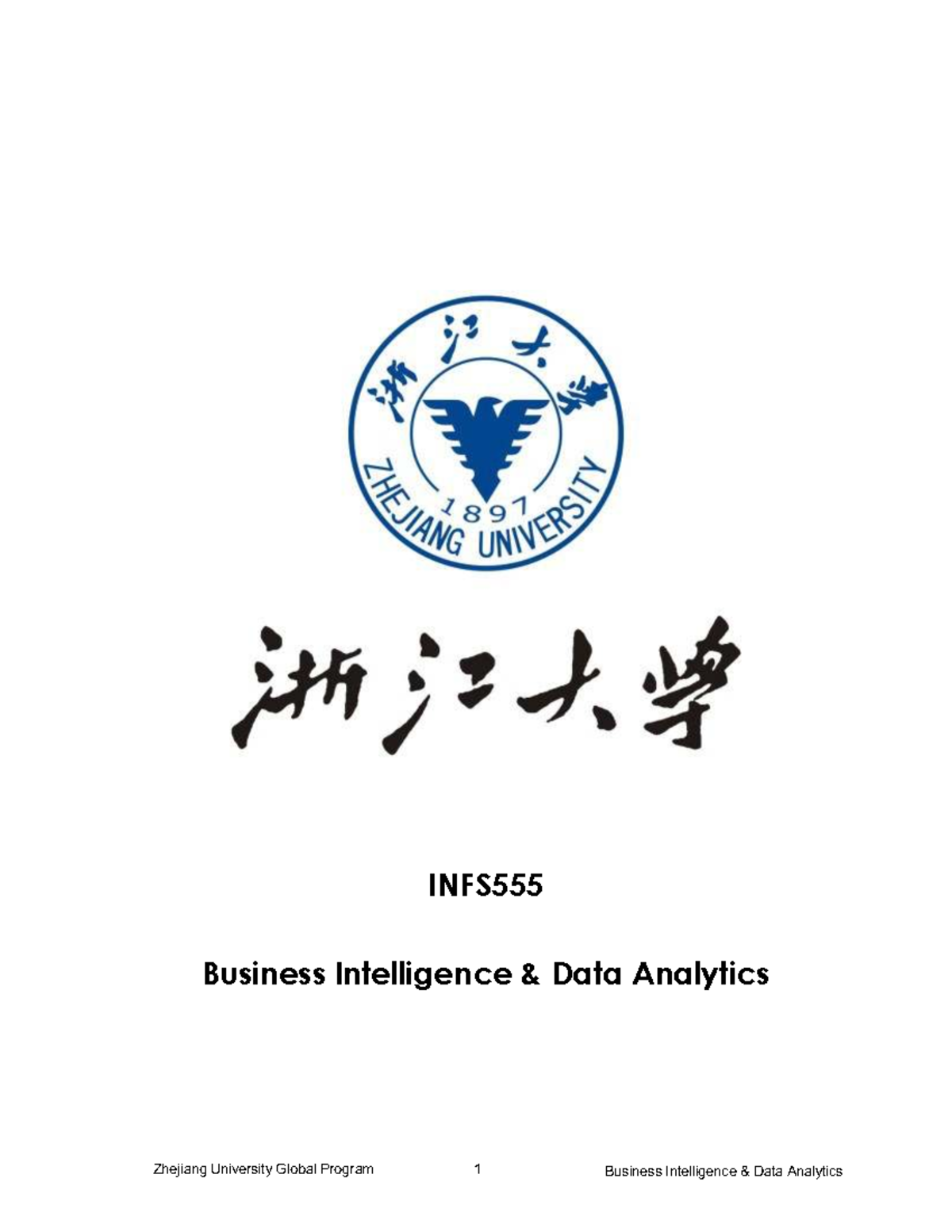 INFS555 - Business Intelligence Data Analytics Overview and Course Details - Studocu