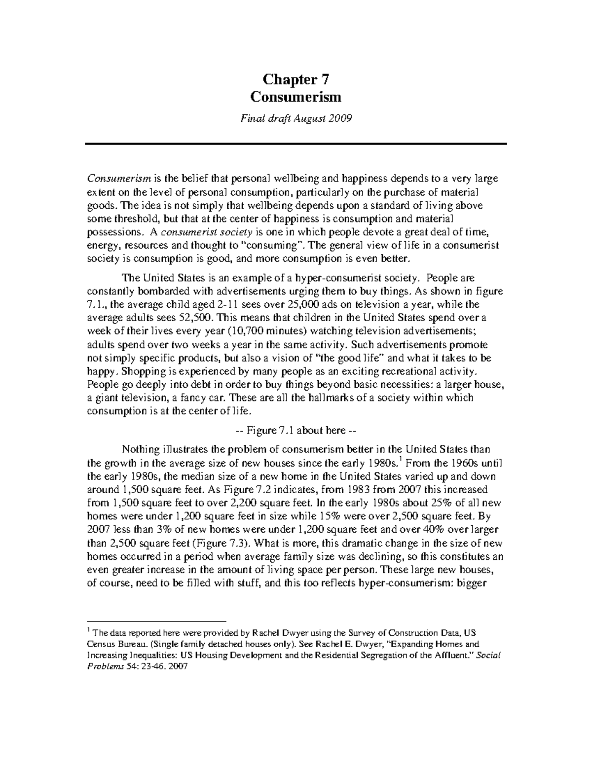 Chapter 7 - consumerism - Norton August - Chapter 7 Consumerism Final ...