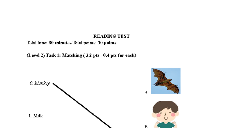 G2 Reading Test: Comprehension & Matching Tasks - Studocu