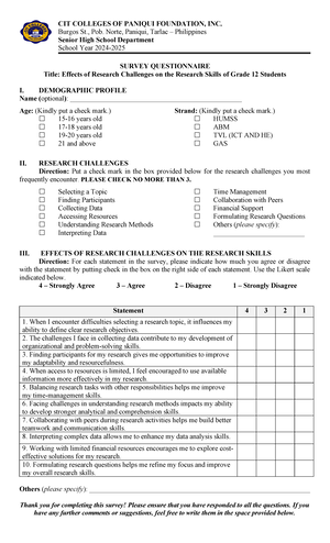 4. Rationale of the Study - PRACTICAL RESEARCH 1 Rationale of the Study ...