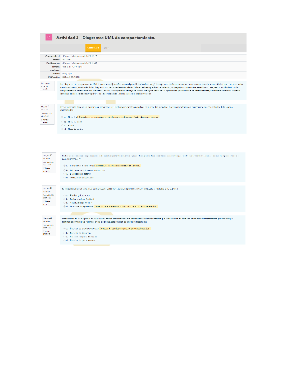 Actividad 3: Diagramas UML de Comportamiento y Respuestas a ...