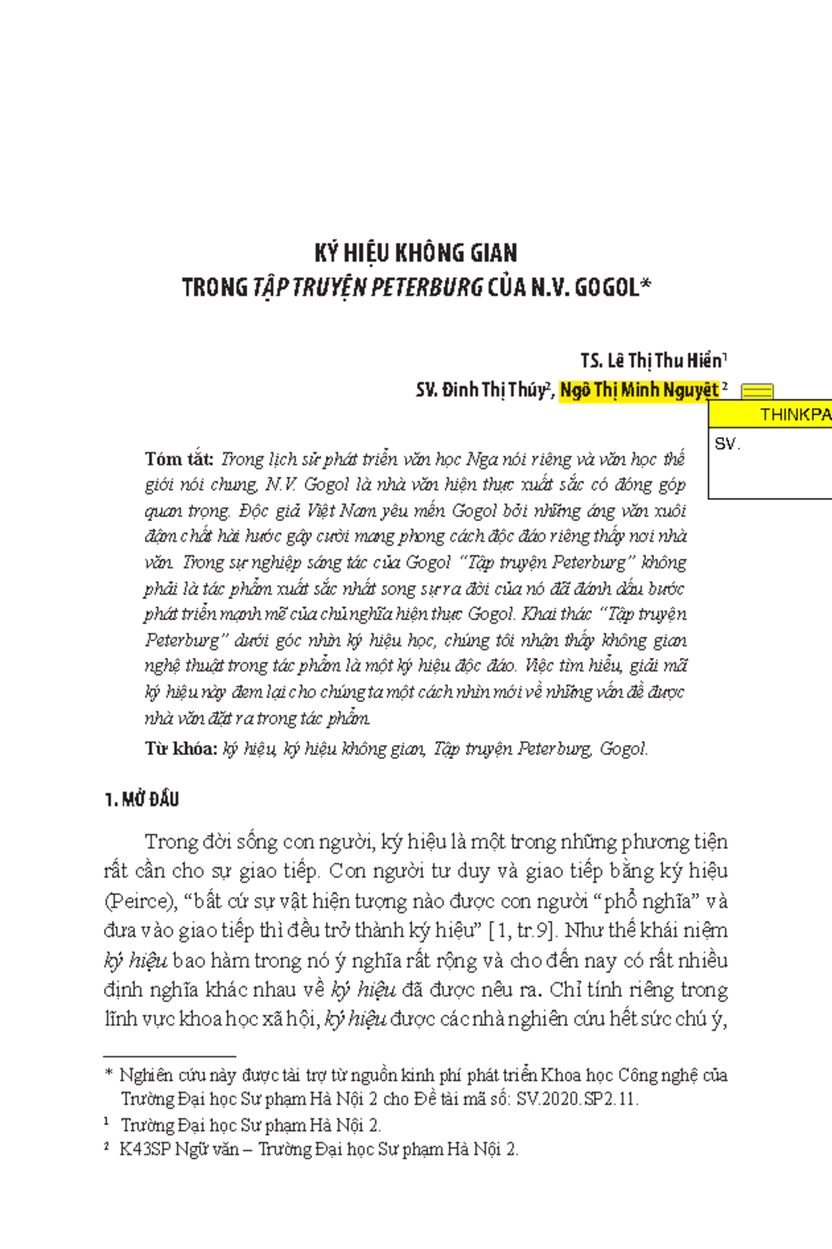 Nc ký hiệu học kgian - kí hiệu học không gian - KÝ HIỆU KHÔNG GIAN ...
