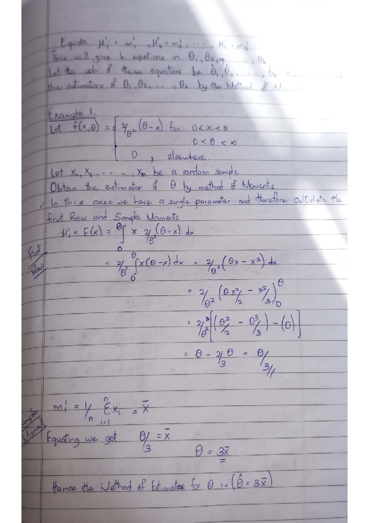 TOE Mugo Part 2: Lecture Notes on Theory of Estimation - Studocu