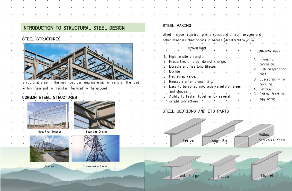 Engineering NB Lesson 1 - INTRODUCTION TO STRUCTURAL STEEL DESIGN STEEL STRUCTURES Structural ...