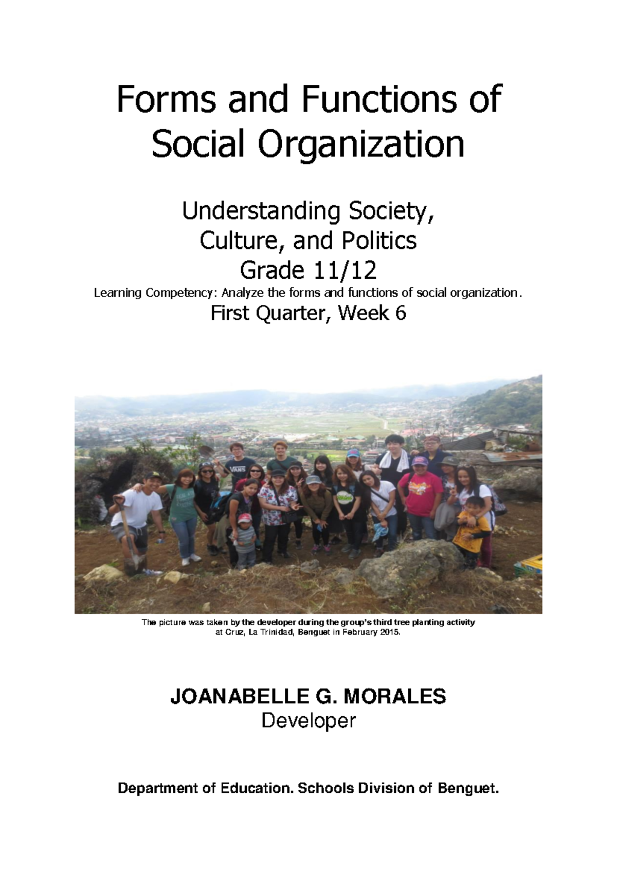 UCSP Q1 Wk6 Forms-and-Functions-of-Social-Organizations QA uploaded ...