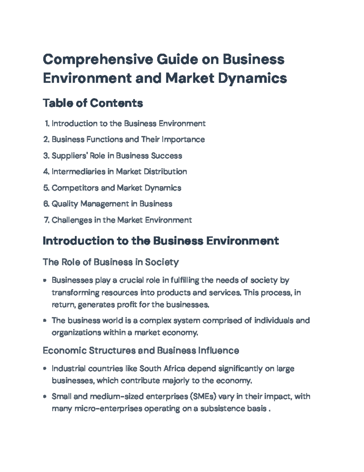 Business Environment Analysis: Dynamics, Functions & Challenges ...