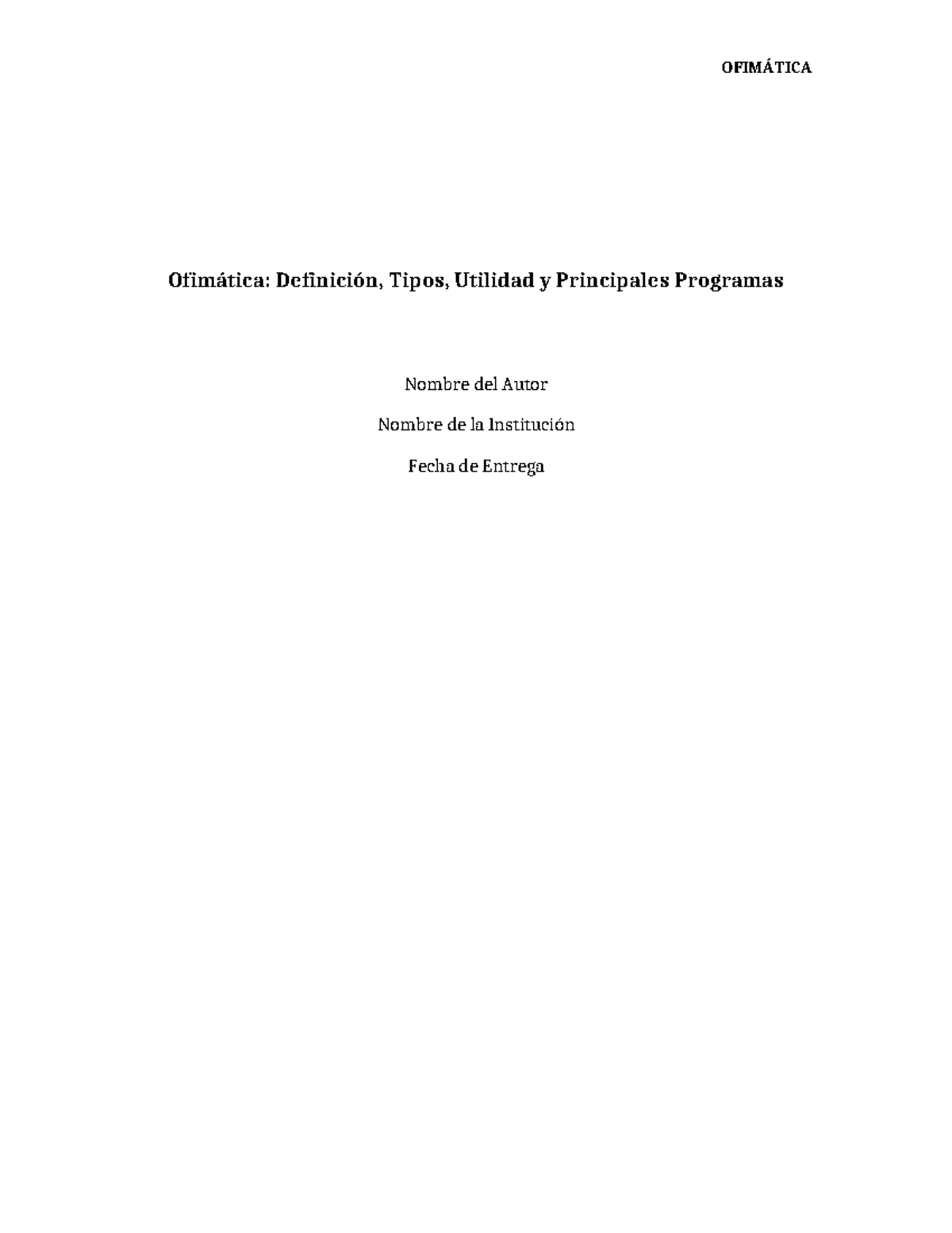 Ofimática: definición, tipos y utilidad de programas esenciales - Studocu