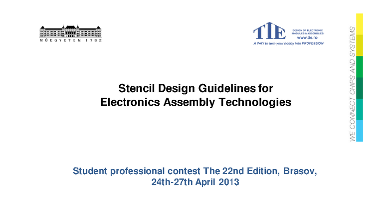 Stencil Design Guidelines for Electronics Assembly Technologies - Studocu