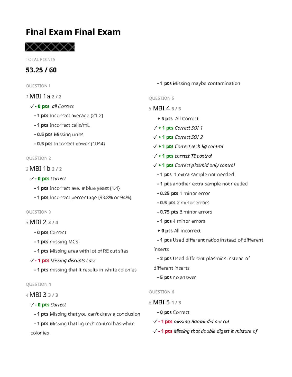 Practice Final Exam - MBI & FWW Review Notes - Studocu