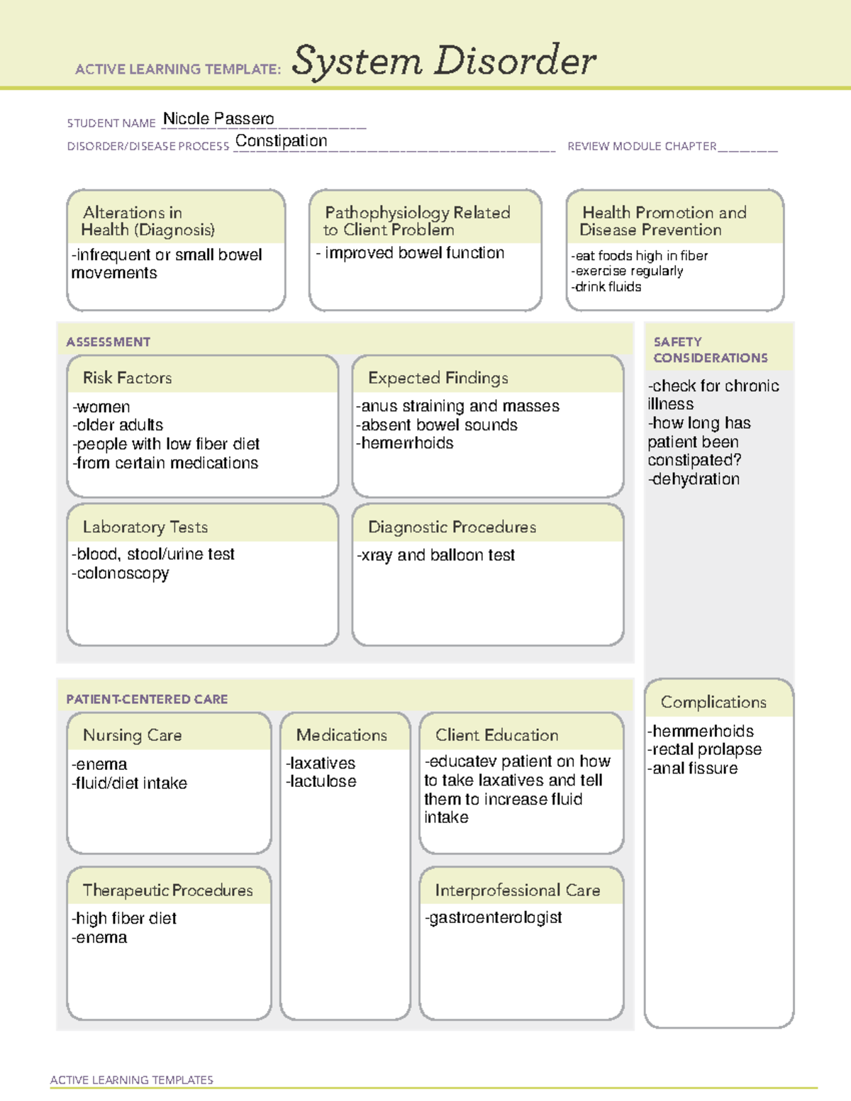 System Disorder 3 - ACTIVE LEARNING TEMPLATES System Disorder STUDENT ...