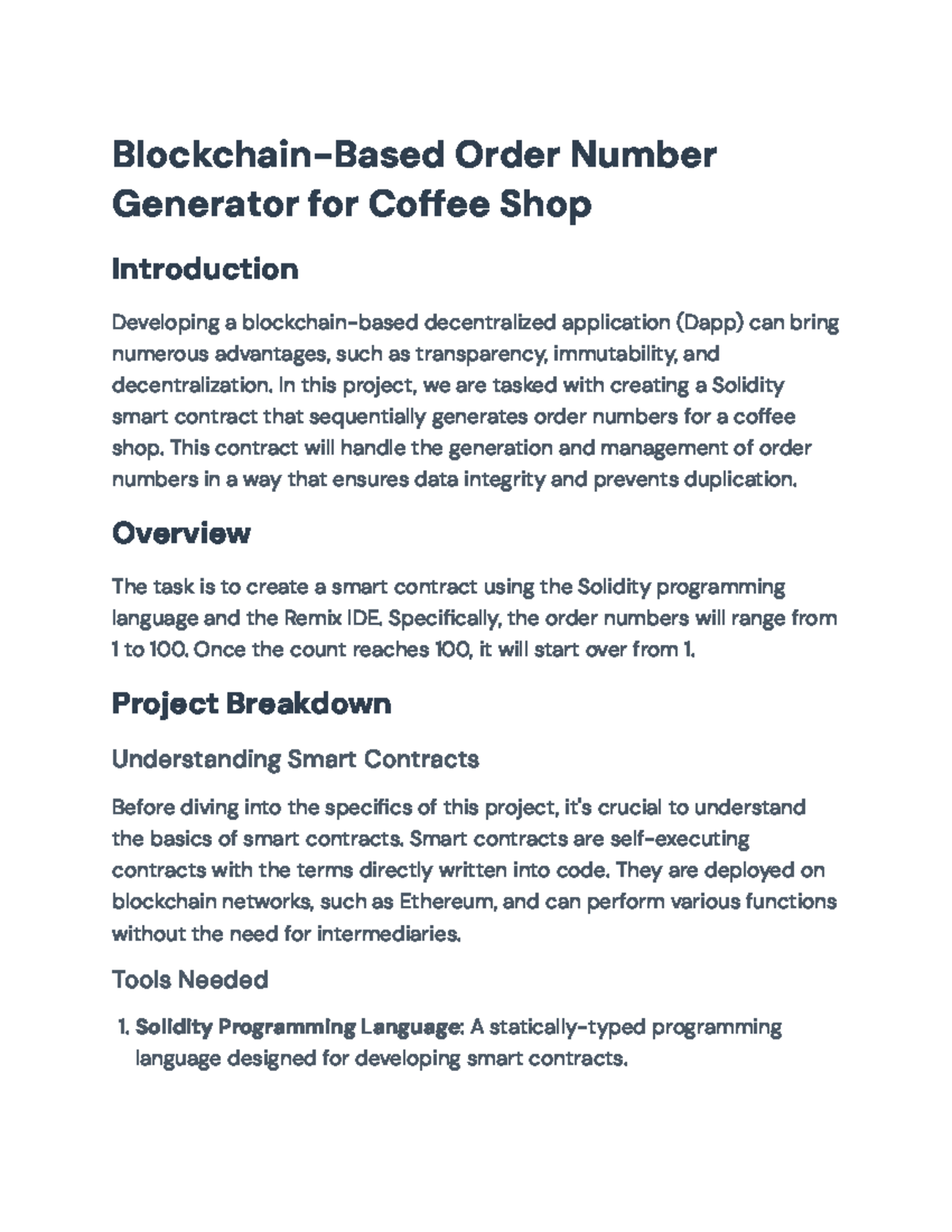 Blockchain-Based Order Number Generation System for Coffee Shops ...