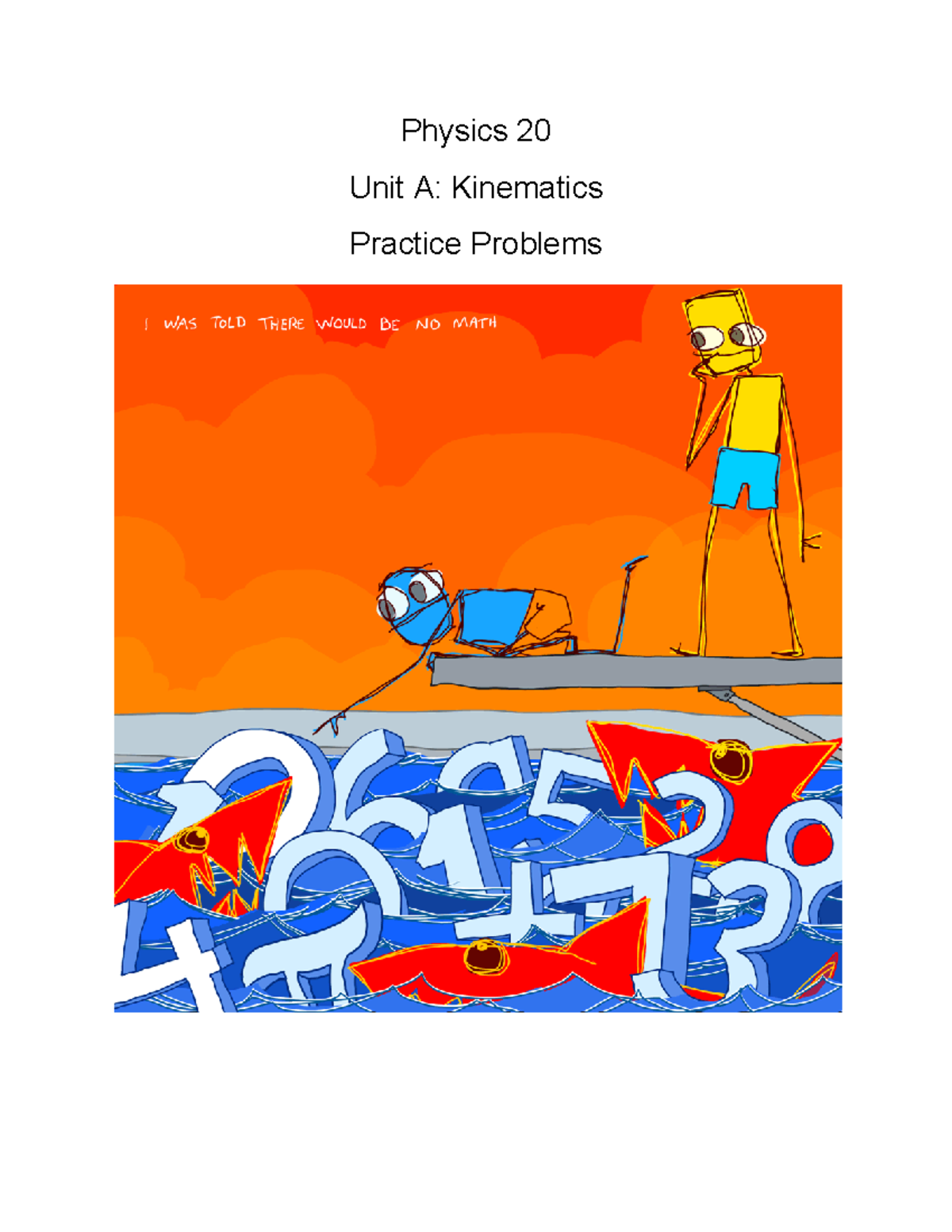 Unit A - Kinematics Exam Practice Problems Collection (Physics 20 ...