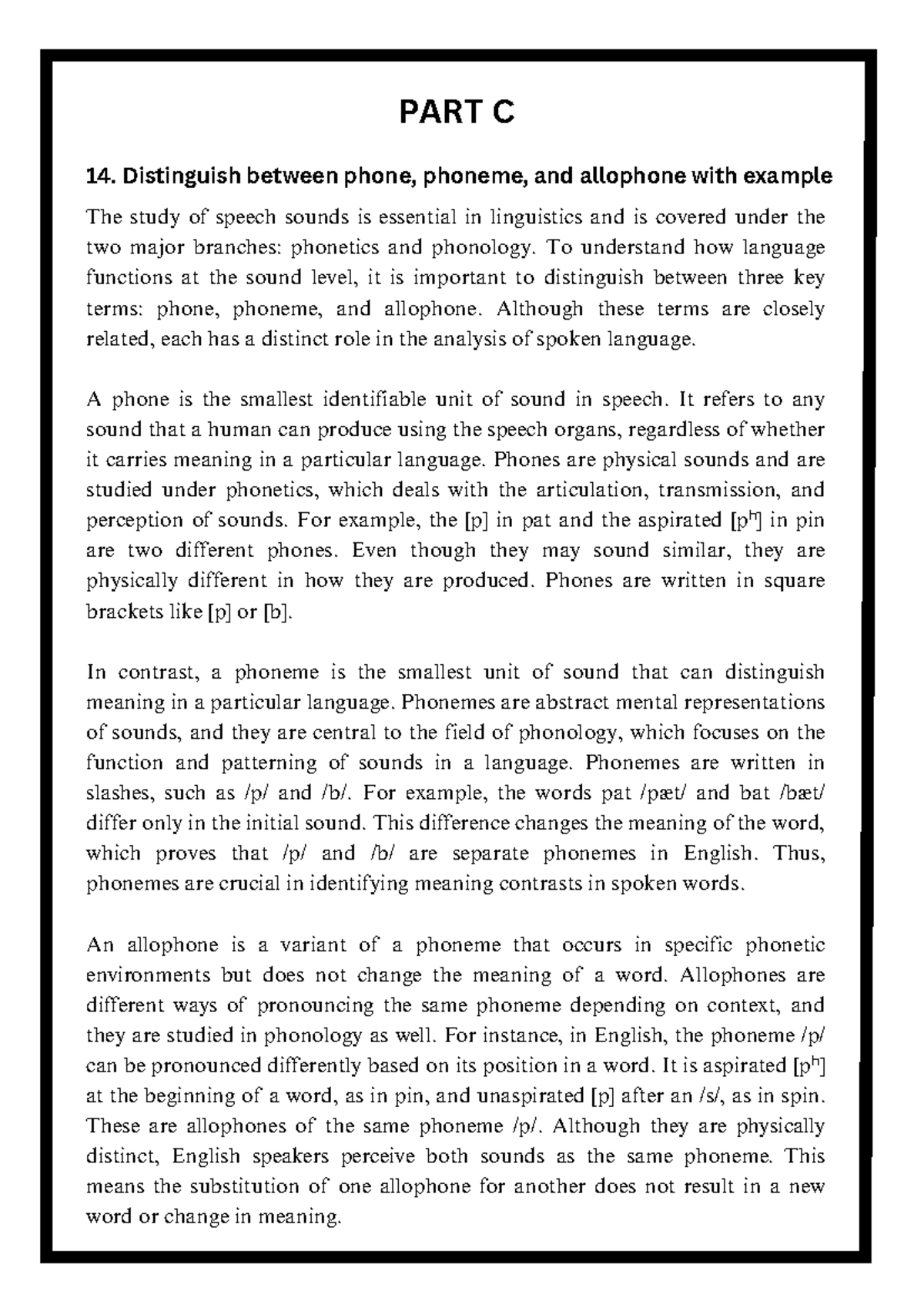 Distinguishing Phone, Phoneme, and Allophone: Key Concepts in ...