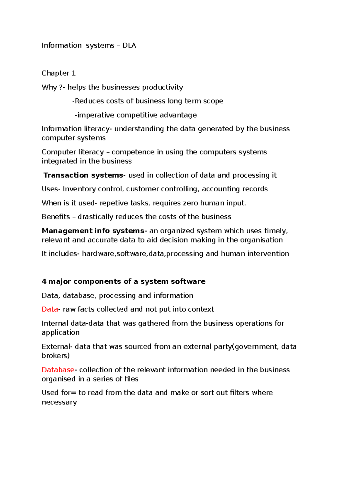 DLA 112: Overview of Information Systems and Data Management Concepts ...