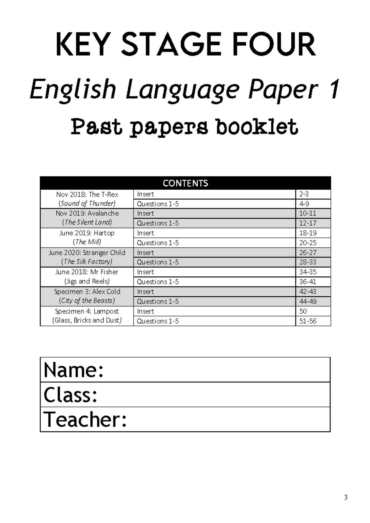 Eng Lang Paper 1 - Collection of Past Exam Papers - Studocu