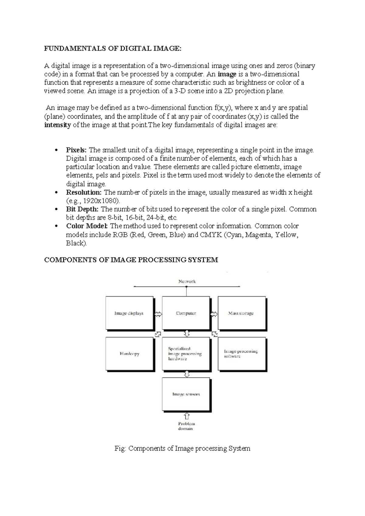 FUNDAMENTALS OF DIGITAL IMAGE PROCESSING: KEY CONCEPTS AND TECHNIQUES ...