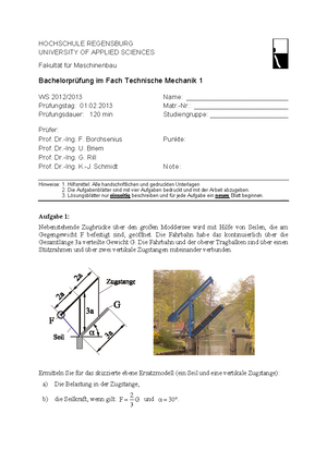 Übungen mit Lösungen TM 1 - Technische Mechanik 1 ...