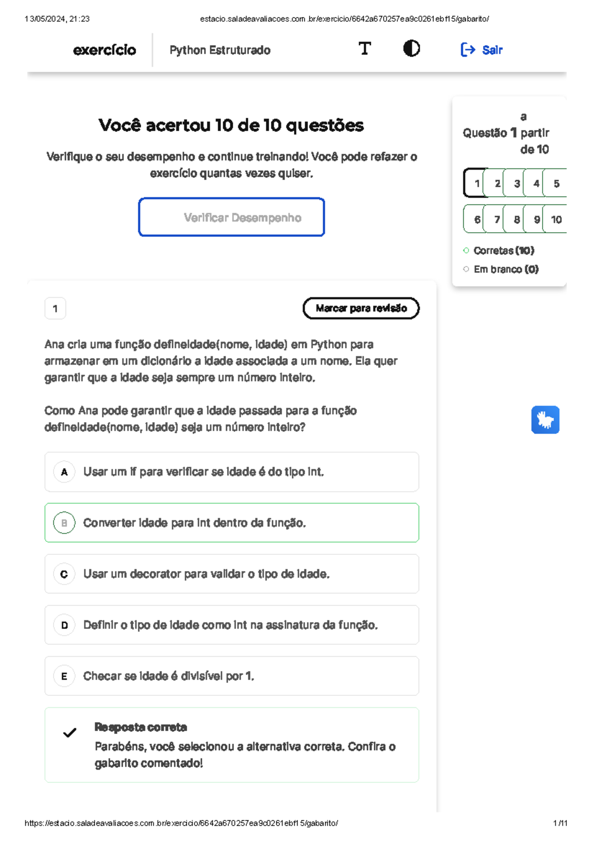 Simulado - Python Estruturado: Questões e Gabarito Completo - Studocu